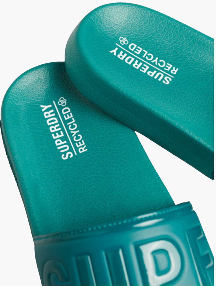 MyRunway | Shop Superdry Deep Lake Turquoise Code Core Pool Sliders for Women from MyRunway.co.za